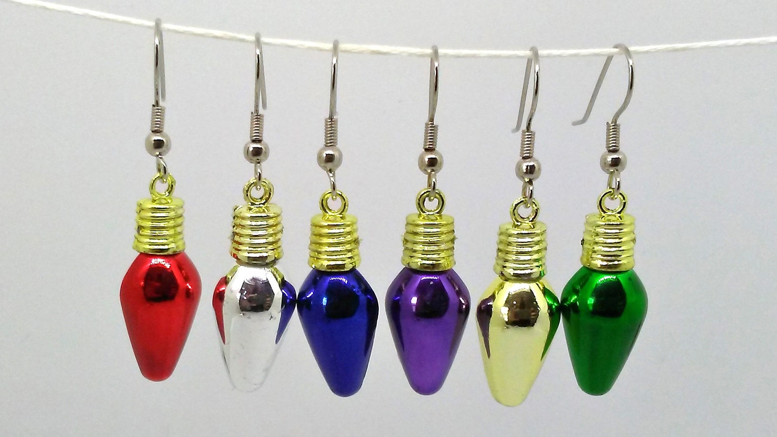 Christmas Earrings Holiday Jewelry Christmas Lights - Etsy