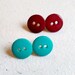 Button Stud Earrings, Solid Color Studs, Button Studs, Small Stud ...