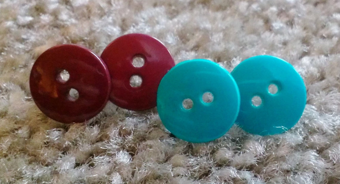 Button Stud Earrings Solid Color Studs Button Studs Small | Etsy