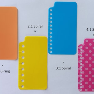 Pastel Disc Planner Bookmark, Pastel Insert, Spiral Bookmark, Daily ...