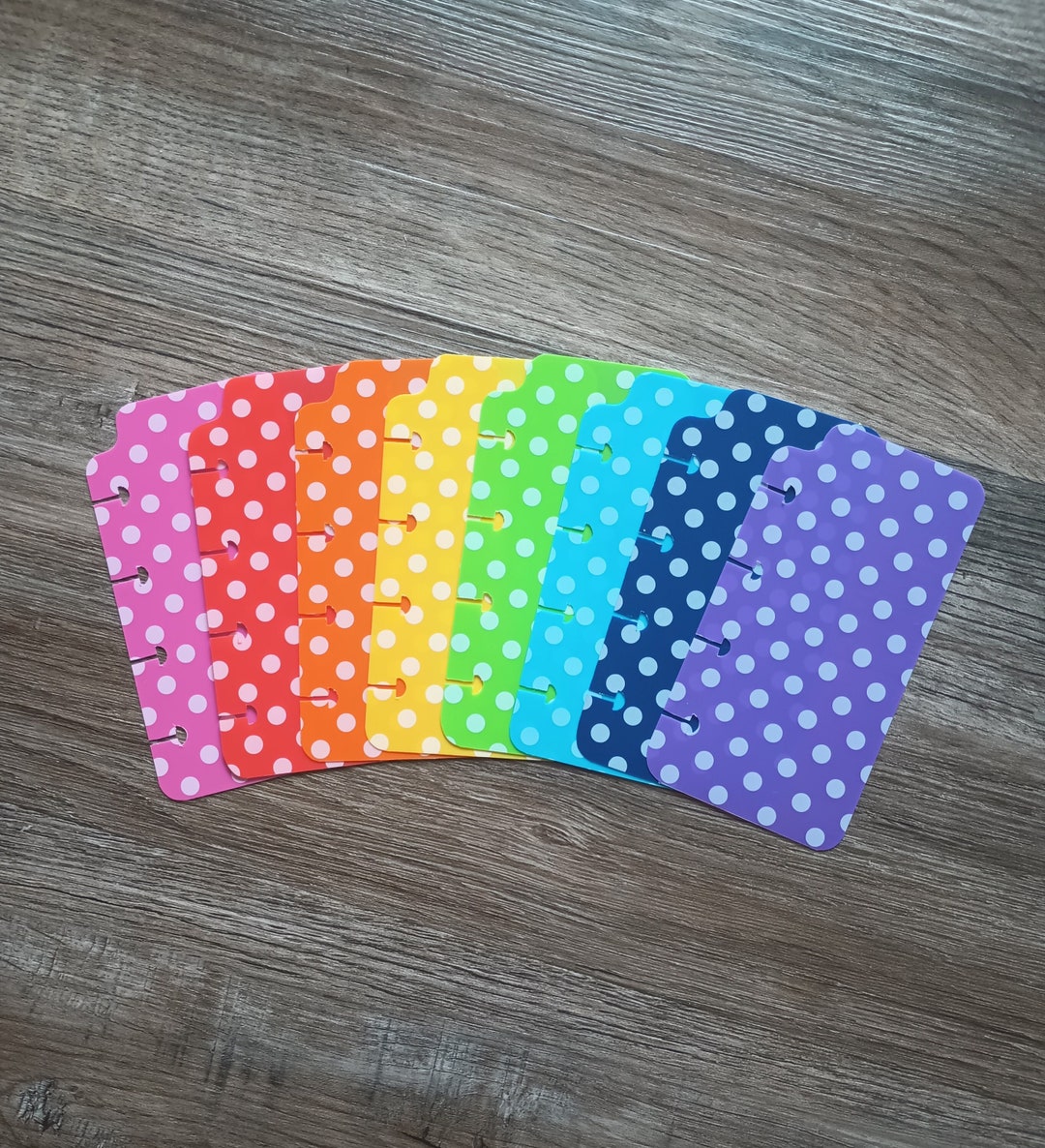 Polka Dot Planner Bookmark: Disc or Spiral Planner Insert - Etsy