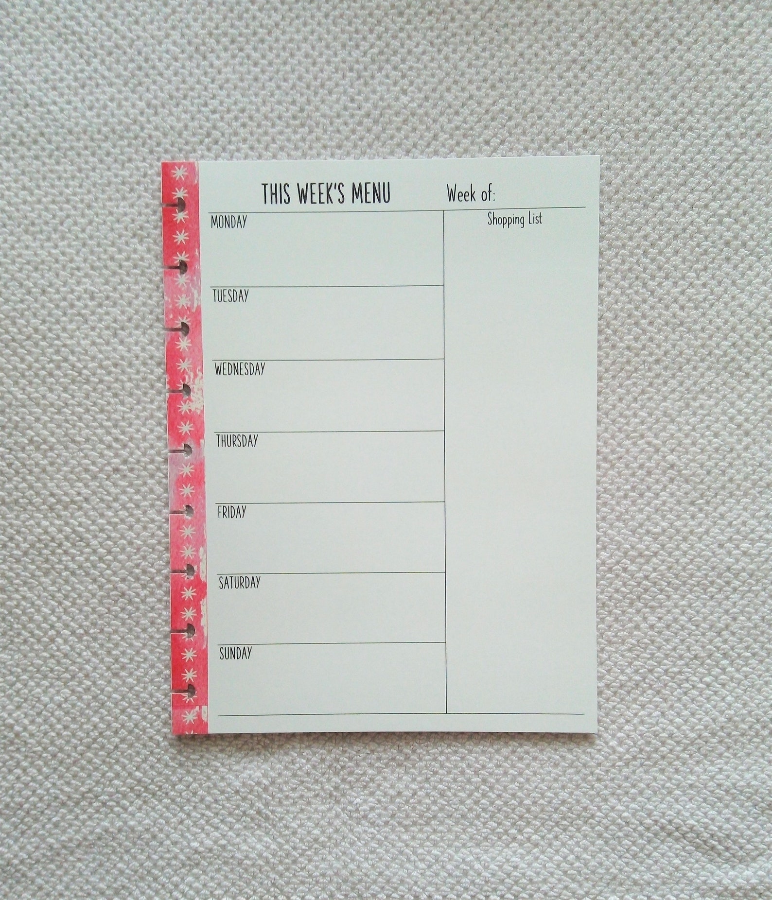 This Week Menu Sheets Meal Planning Tracker Planner Menus - Etsy