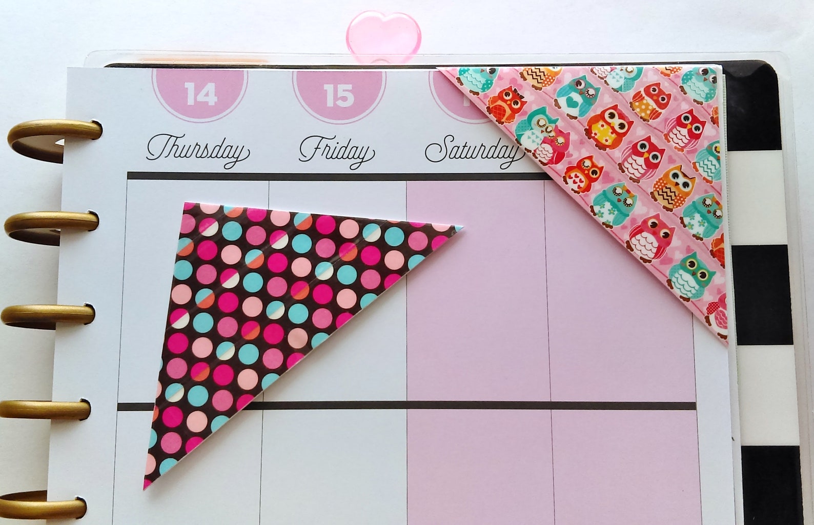 Washi Bookmark Sassy Corner Bookmarks Washi Tape Page | Etsy