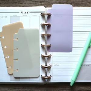 Pastel Disc Planner Bookmark, Pastel Insert, Spiral Bookmark, Daily ...