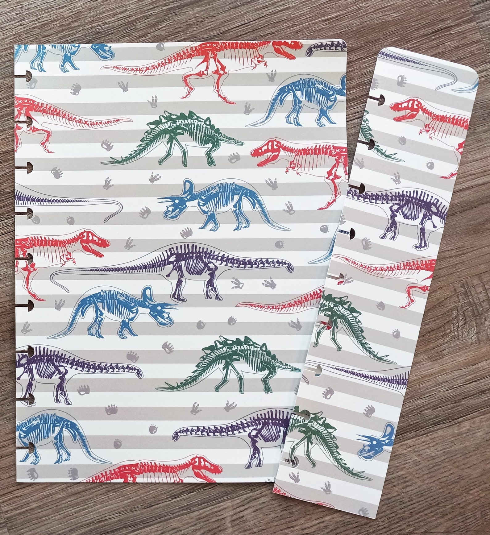 Dinosaur Bookmark and Dashboard Dinosaur Planner Set - Etsy