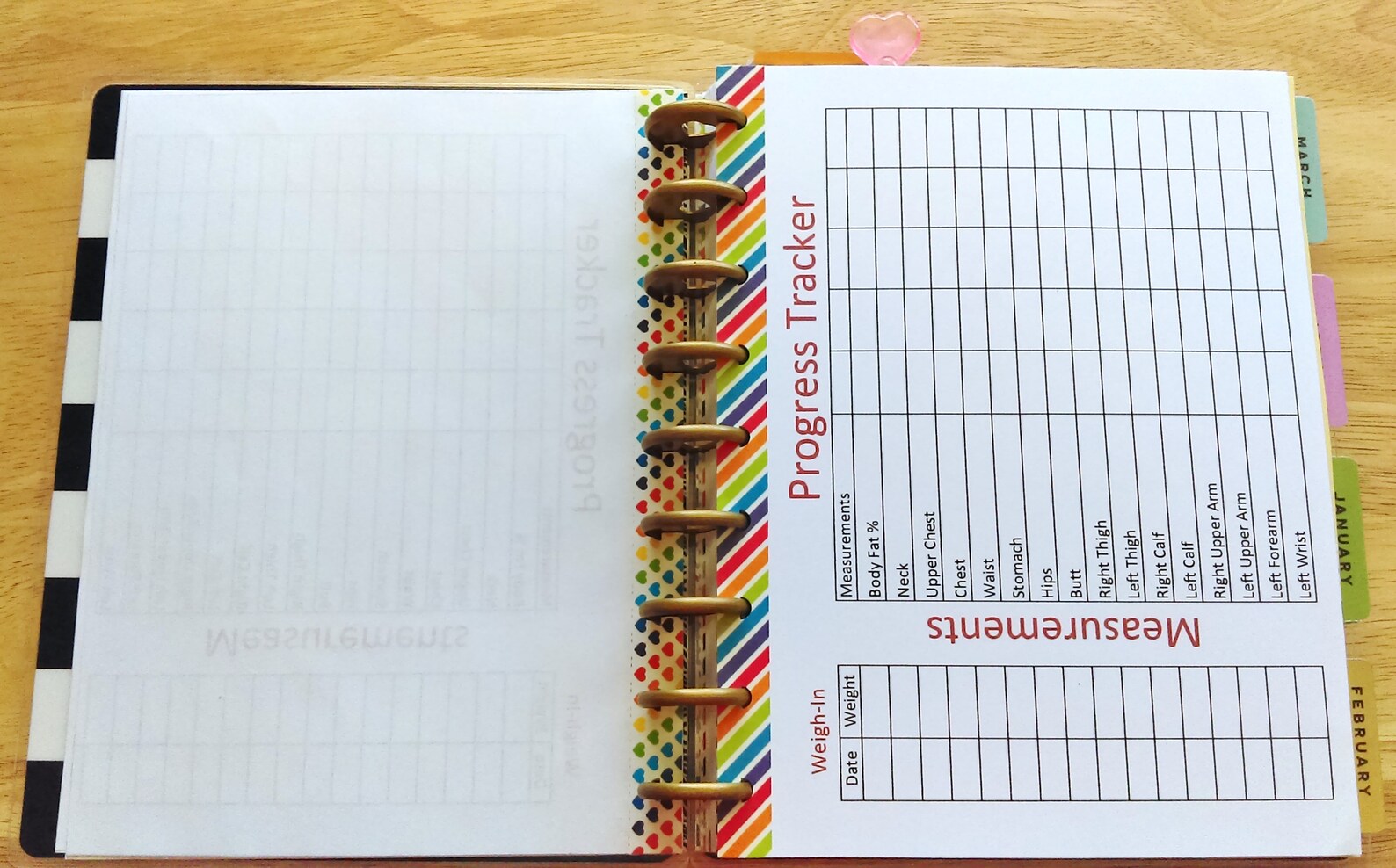 Happy Planner Tracker Fitness Tracker Planner Accessory - Etsy