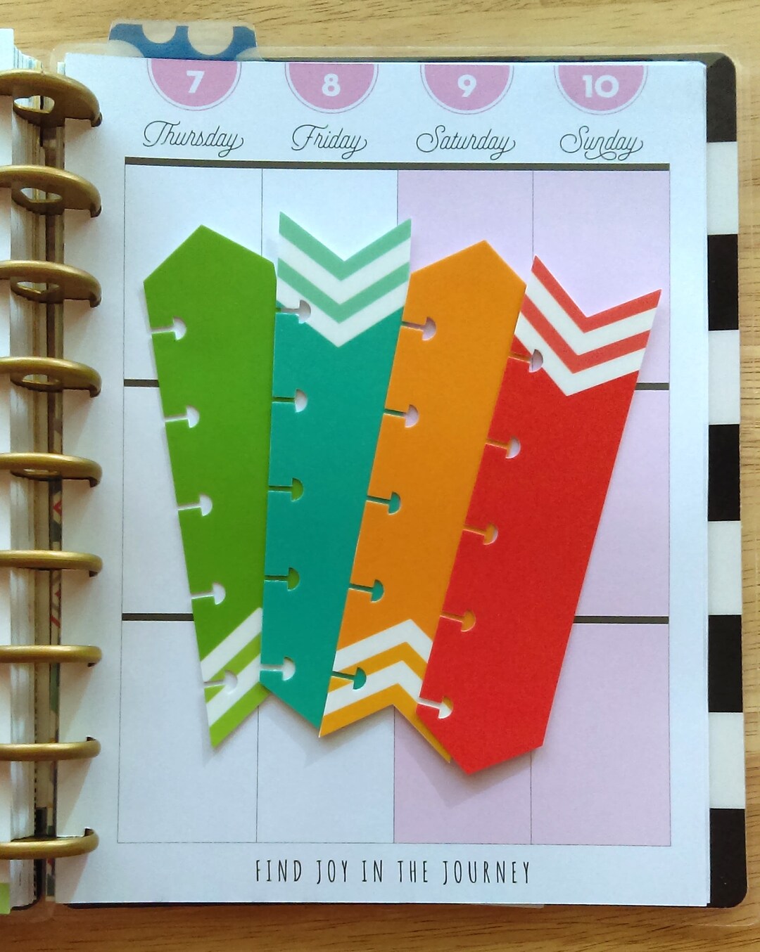 Arrow Planner Bookmarks: Happy Planner Inserts, Set of 4 - Etsy