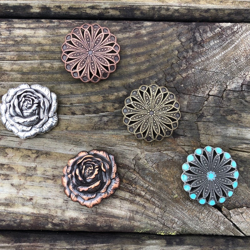 Round Conchos - Etsy