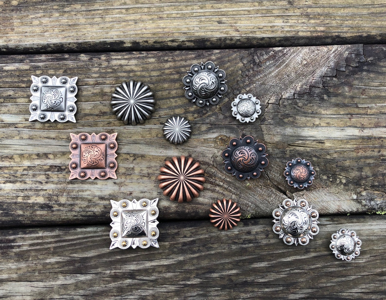 Beautiful Western Style Conchos for Leather and Wood - Etsy Canada