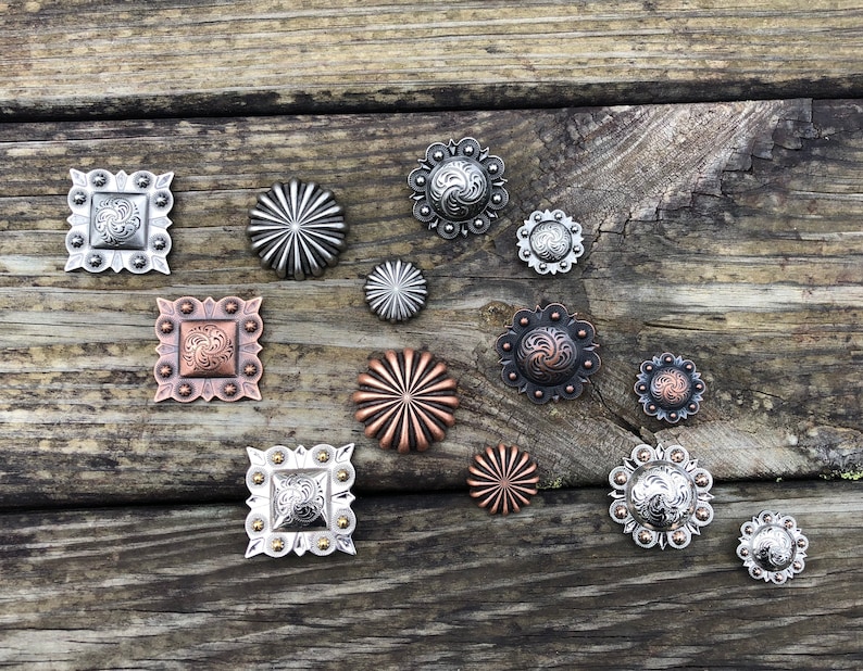 Beautiful Western Style Conchos for Leather and Wood - Etsy