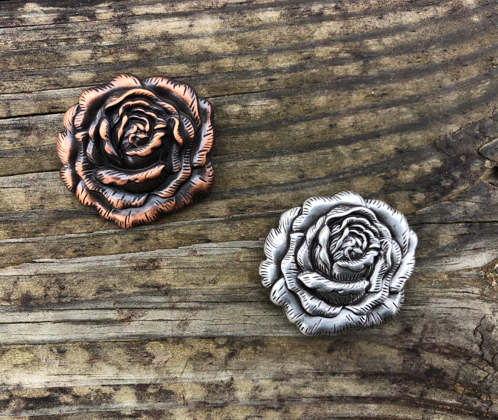 Beautiful Floral Style Conchos for Leather and Wood - Etsy