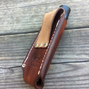 Leather Flashlight Holster for Terralux, Streamlight, Maglite Mini, and ...