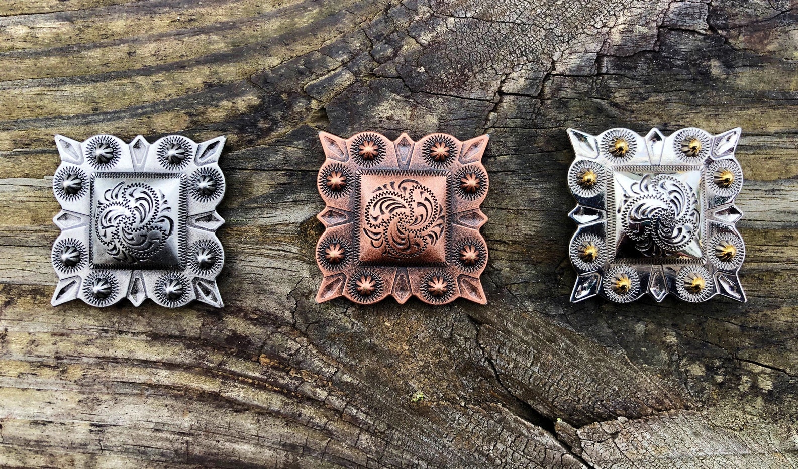 Beautiful Western Style Conchos for Leather and Wood | Etsy