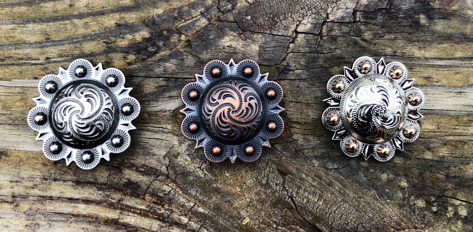 Beautiful Western Style Conchos for Leather and Wood - Etsy