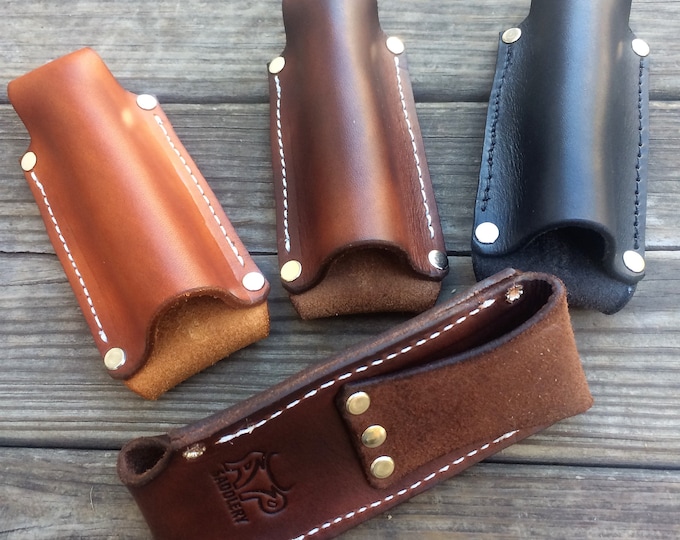 Leather Flashlight Holster for Terralux, Streamlight, Maglite Mini, and ...