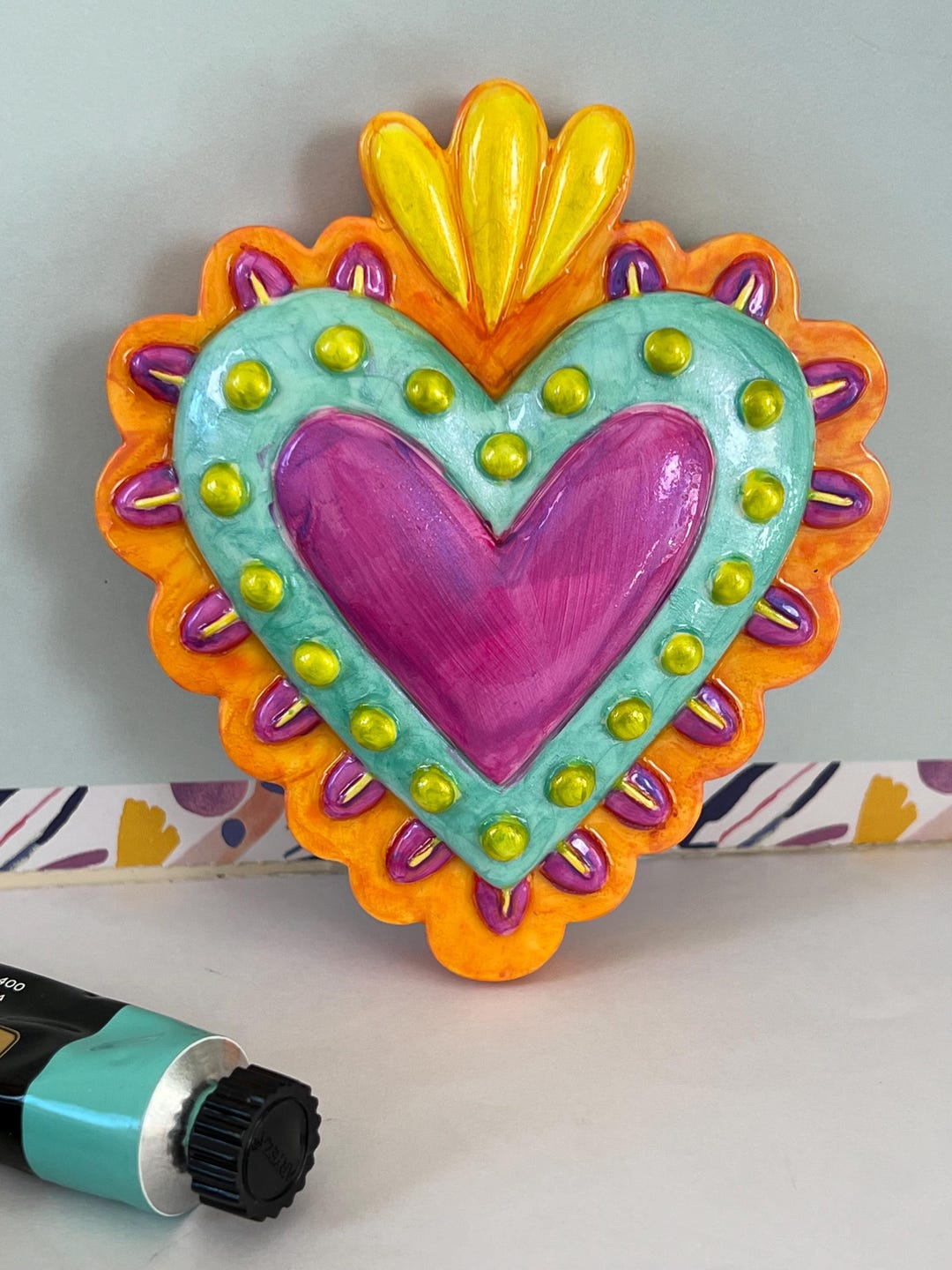 Sacred Heart - Sagrado Corazón Dia De Los Muertos - Day of the Dead - Etsy