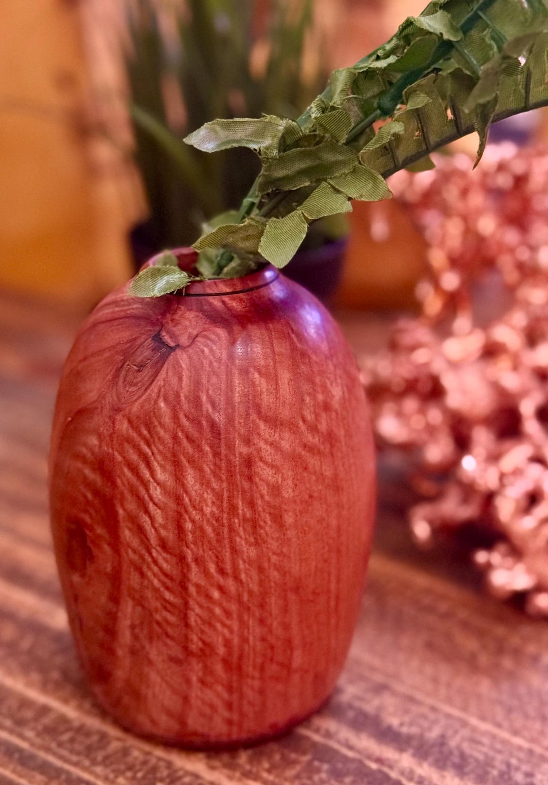 Honey Mesquite Vessel (crimson Drop Form) - Etsy