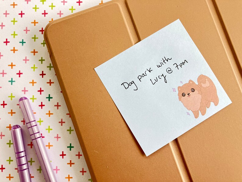 Design Set #1 Cute Kawaii Dog Themed Sticky Notes, Party Favors Animal ...