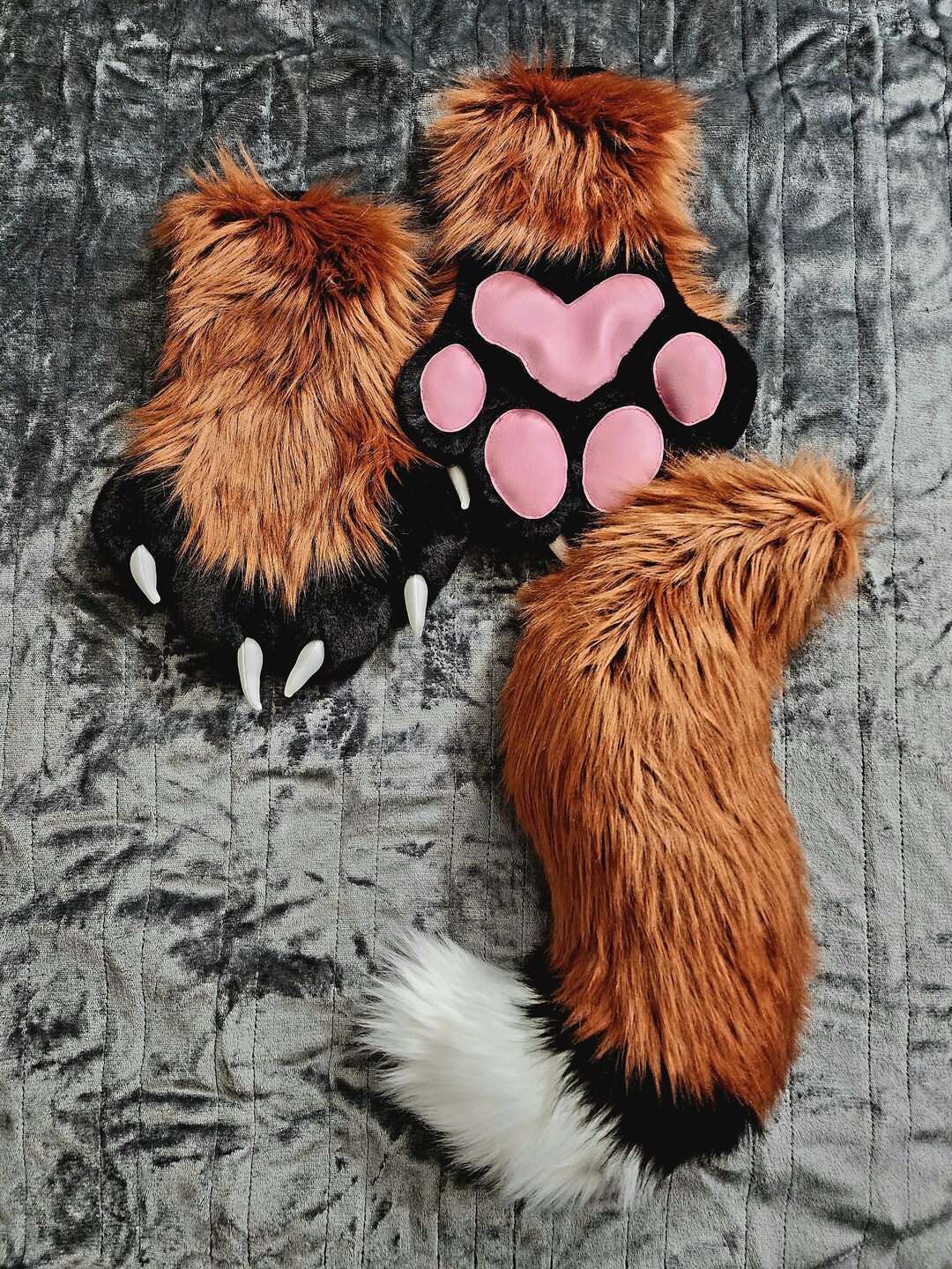 Fox Fursuit Handpaws and Tail Set - Etsy