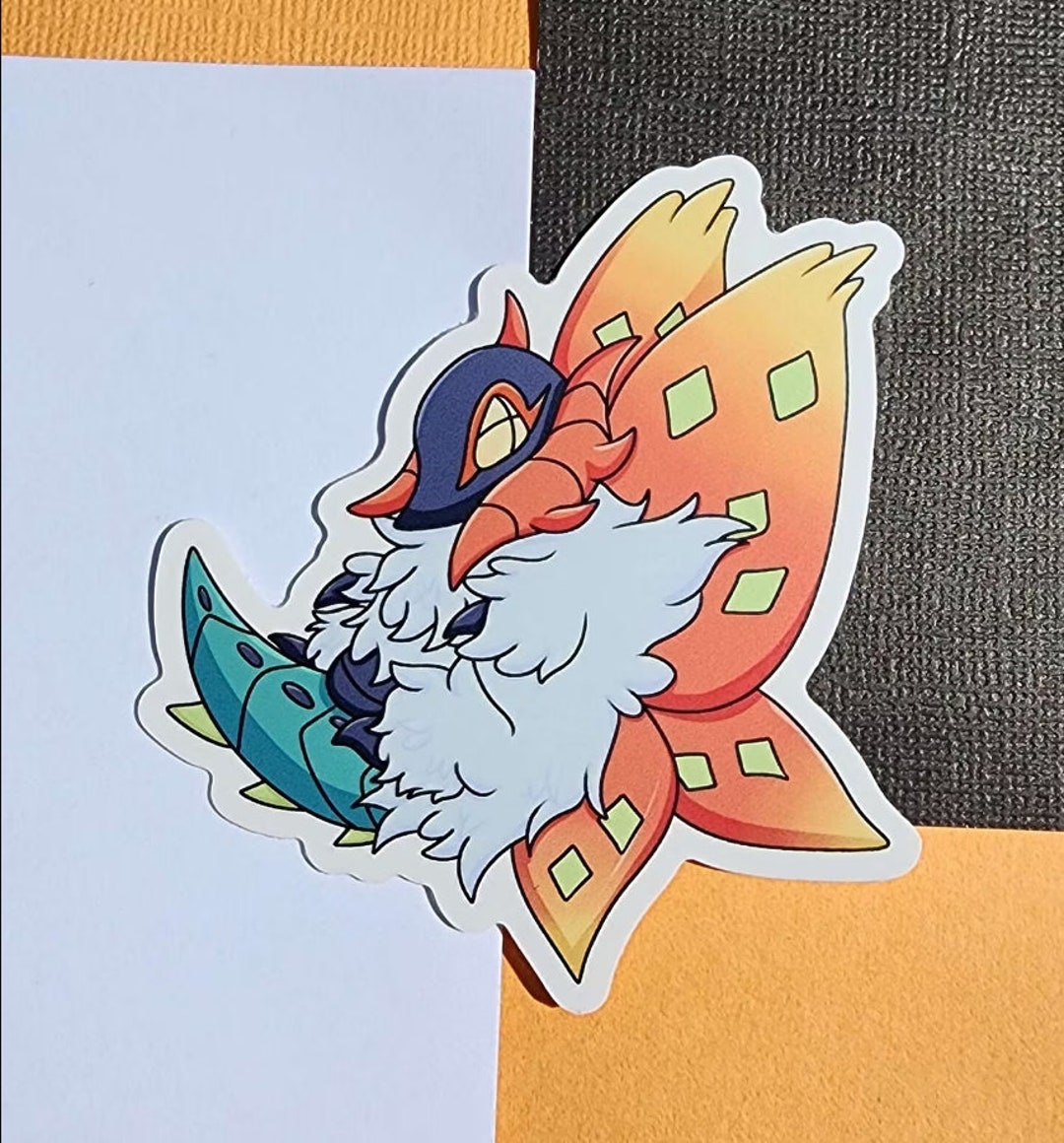 PKMN Inspired Fighting Moth 3in Vinyl Sticker - Etsy