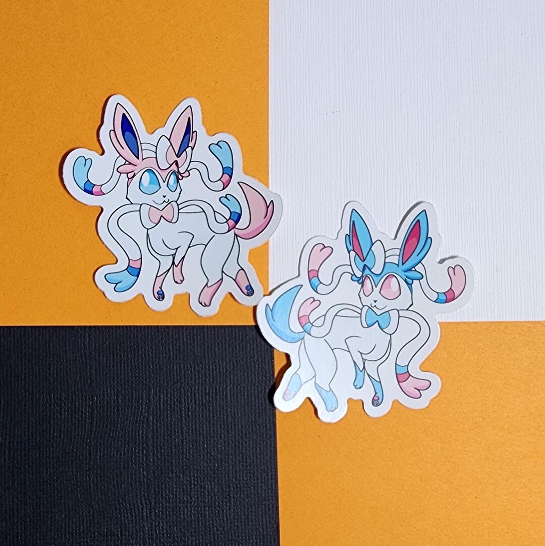 PKMN Inspired Ribbon Fox 2.5in Vinyl Sticker - Etsy