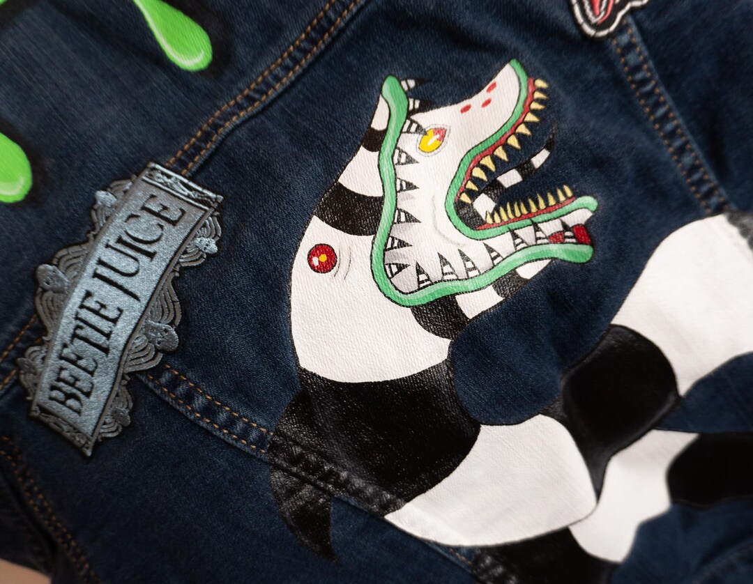 Beetlejuice Denim Jacket - Etsy