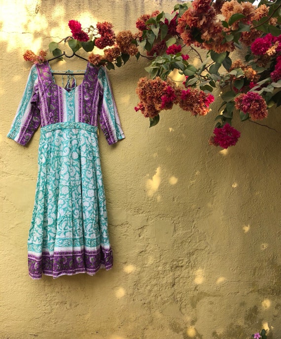 Anarkali indian dress boho indian cotton dress indian | Etsy
