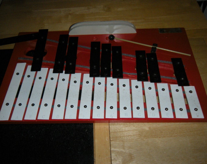 MEG Oscar Schmidt Xylophone Wood Metal 25 KEY 1 Mallet Only Vintage ...