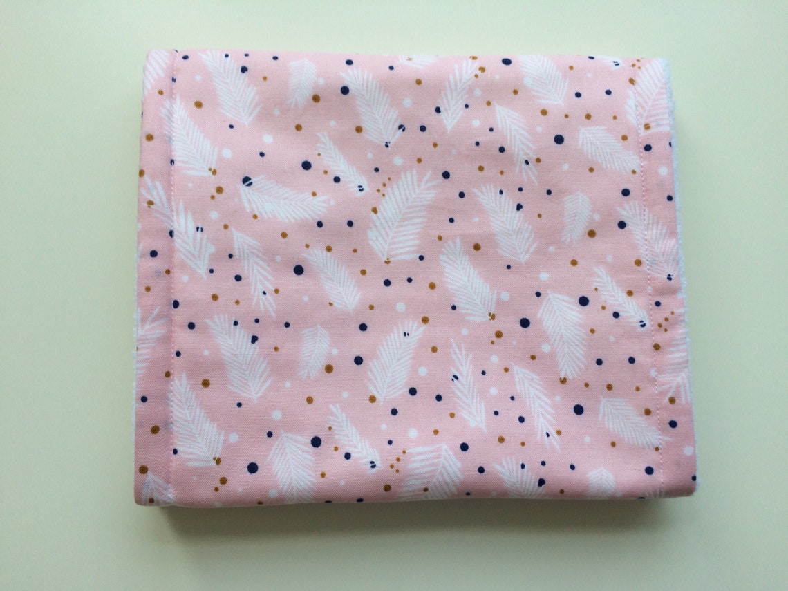 Pink Floral Burp Cloth Modern Baby Girl Gift Spit up Rag - Etsy