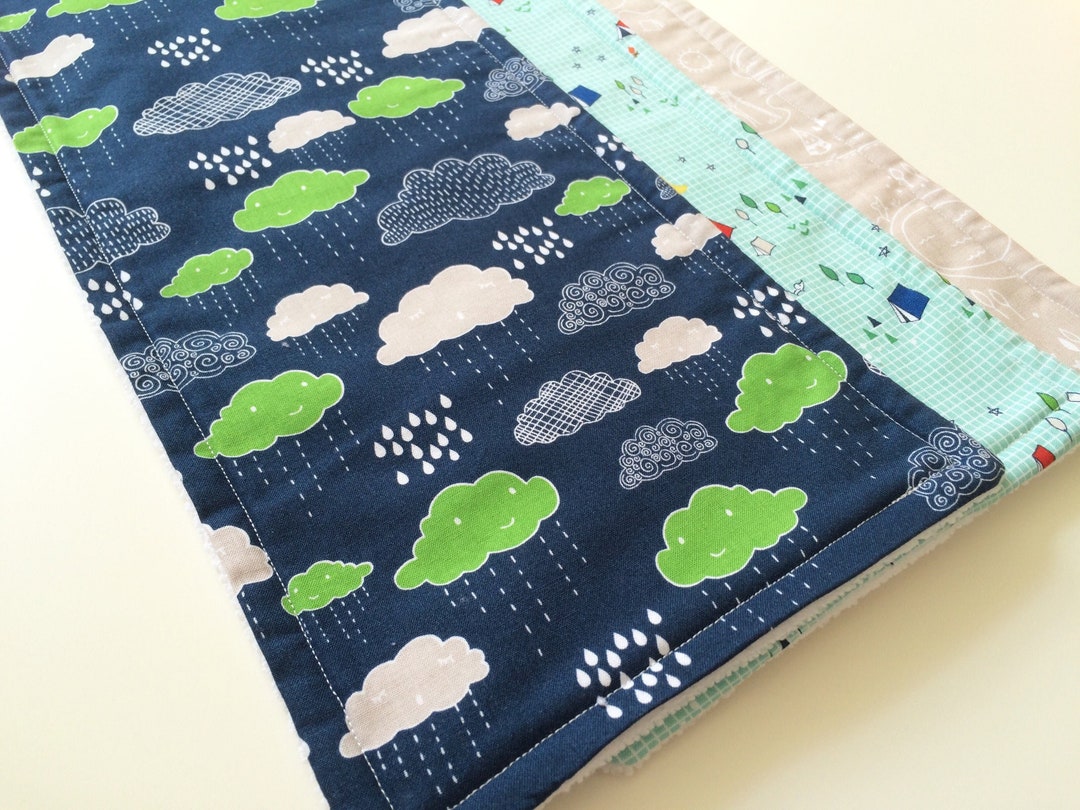 Burp Cloths Set of 3, Baby Boy Gift, Baby Shower Present, Clouds ...