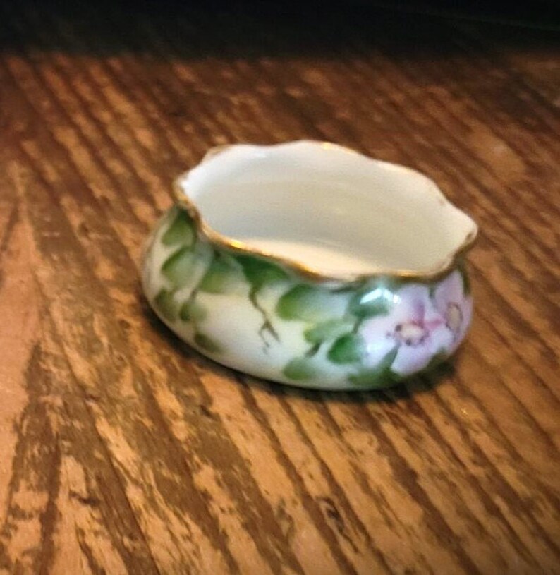 Antique Porcelain Salt Cellars Royal, Hand-painted, Gilt Trim - Etsy