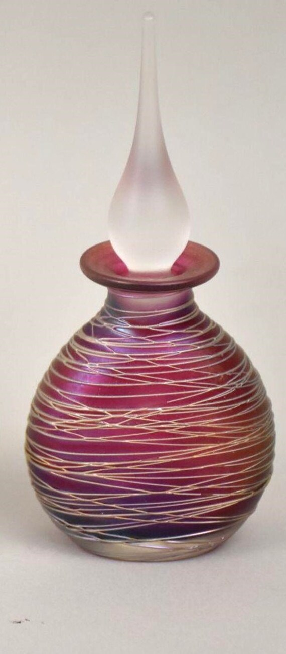 signed art glass perfume - Gem