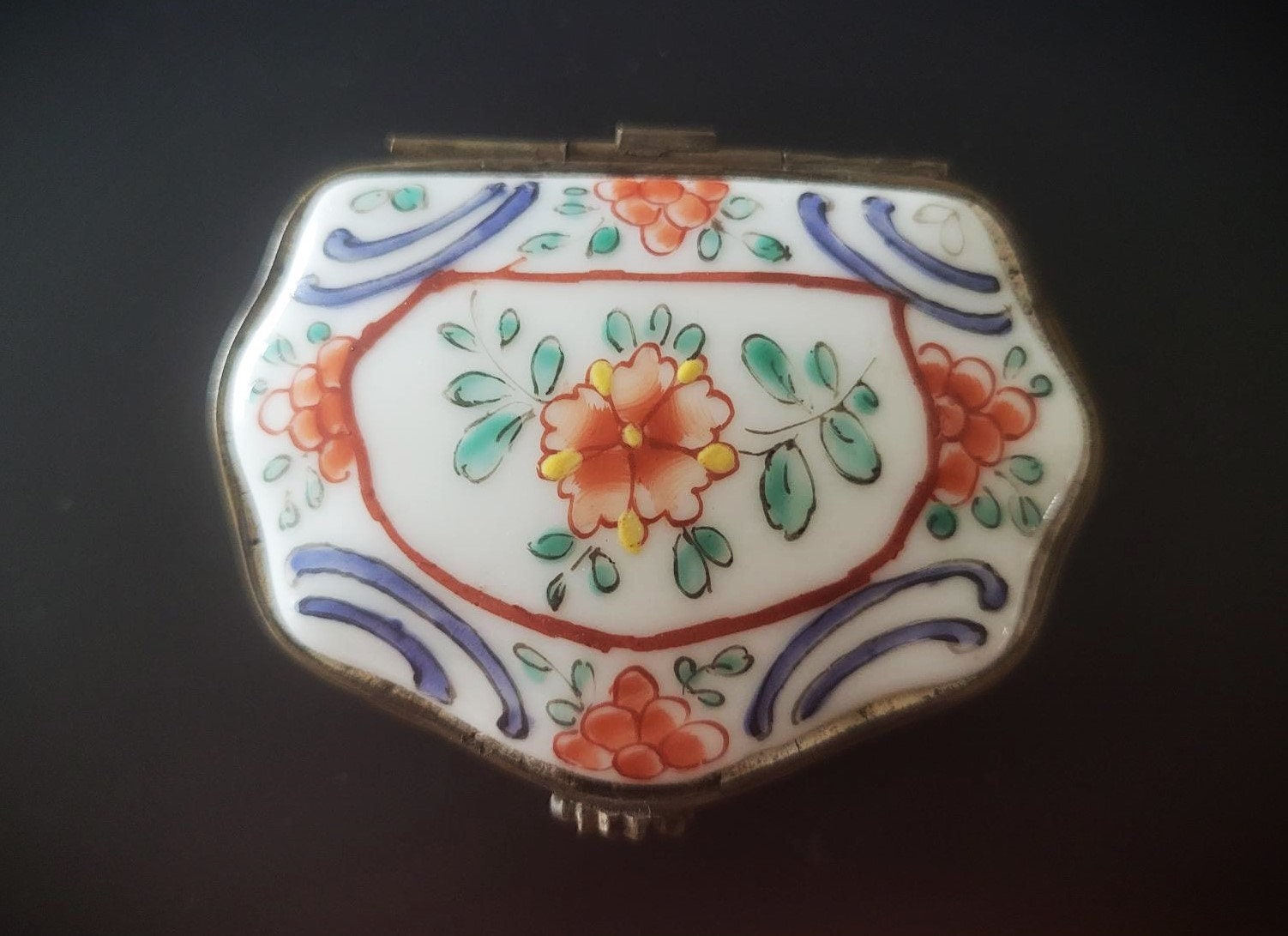 Antique Limoge French Porcelain Patch Box, Trinket Box. Pill Box,signed ...