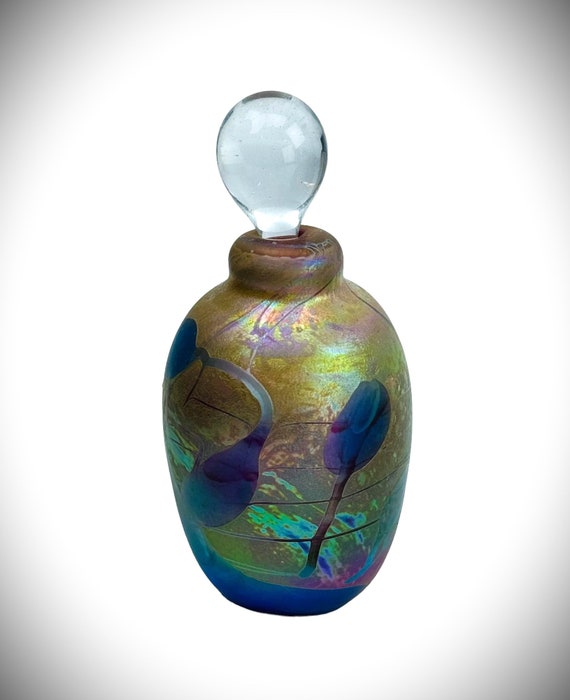 Stunning Opal Artisan Hand Blown Art Glass Perfume Bo… - Gem