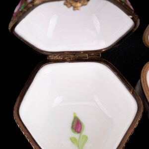 Vintage Limoge Hexagon Shaped French Porcelain Patch Box, Trinket Box ...