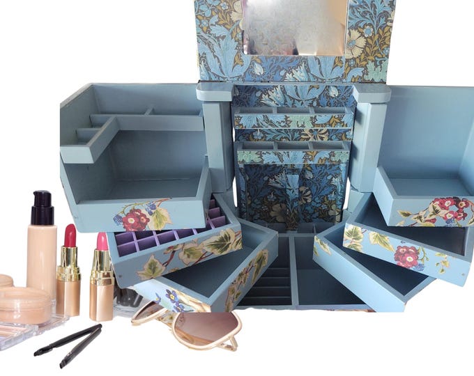 Makeup Organizer Jewelry Box Storage for Makeup, Vanity Top Makeup ...