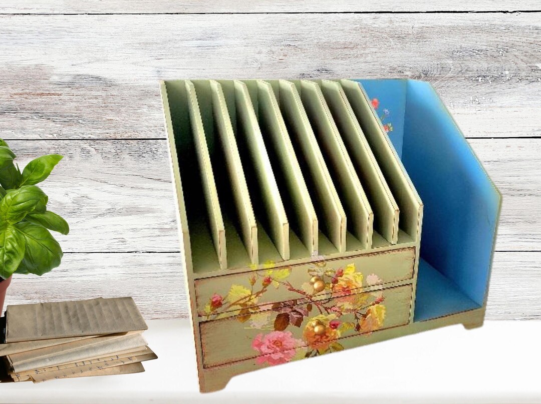 Wildflower Desk Mail Organizer, French Country Mail Desk Cottagecore ...