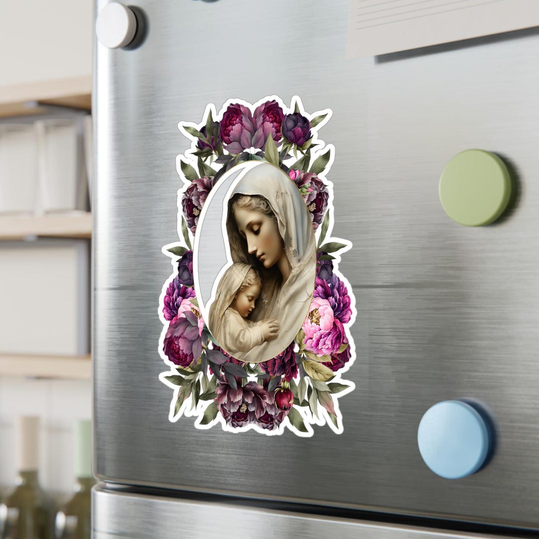 Religious Vinyl Decal Sticker, Christian Faith Mary and Jesus Decal ...