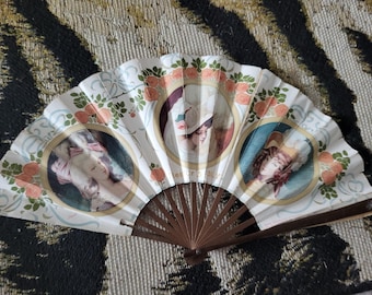 Antique Euphemera Paper Fans French Advertising Hand Fans 1890s- 1920 ...