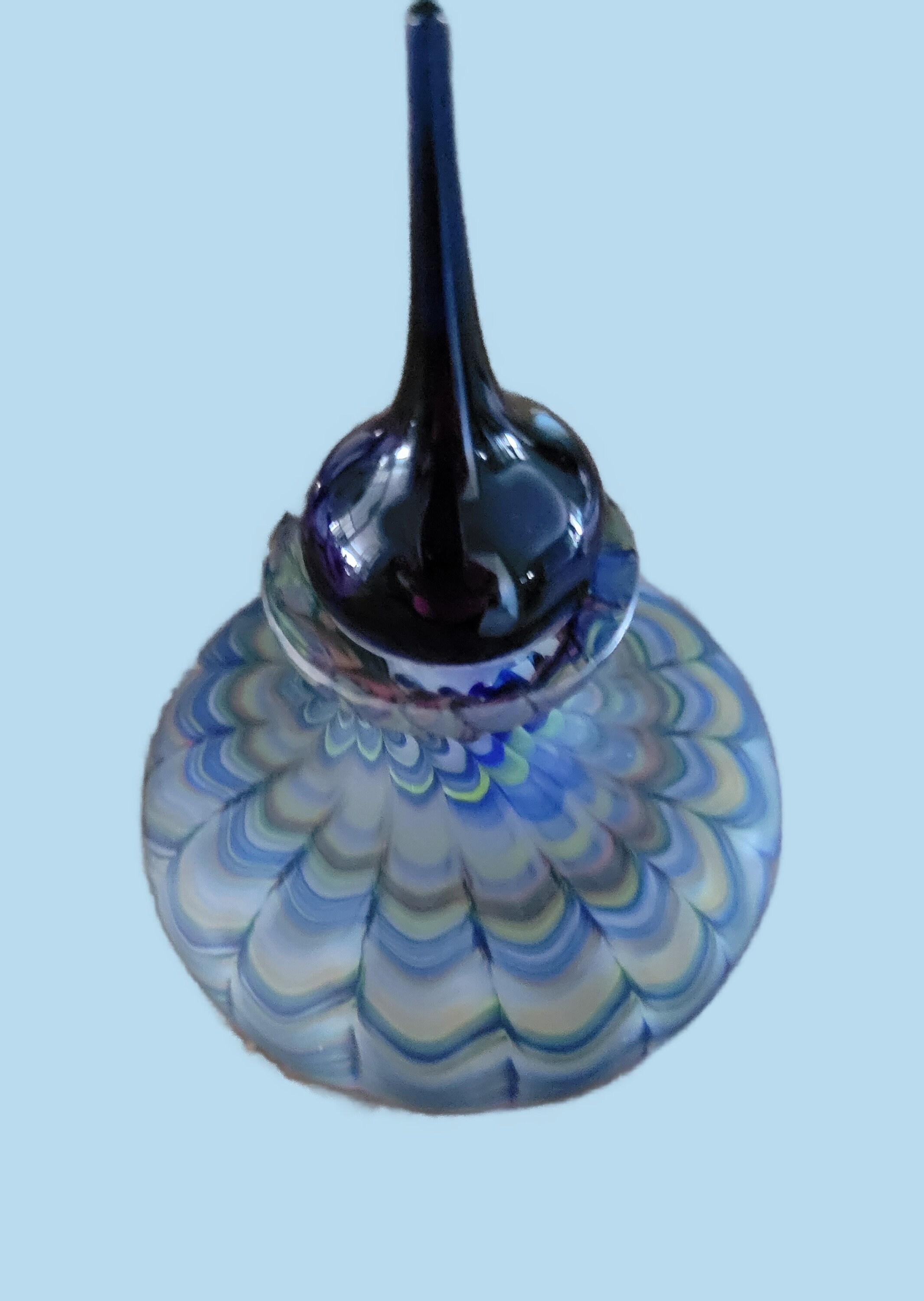 Perfume Bottle Vintage Latticinio Swirl Art Glass - Etsy