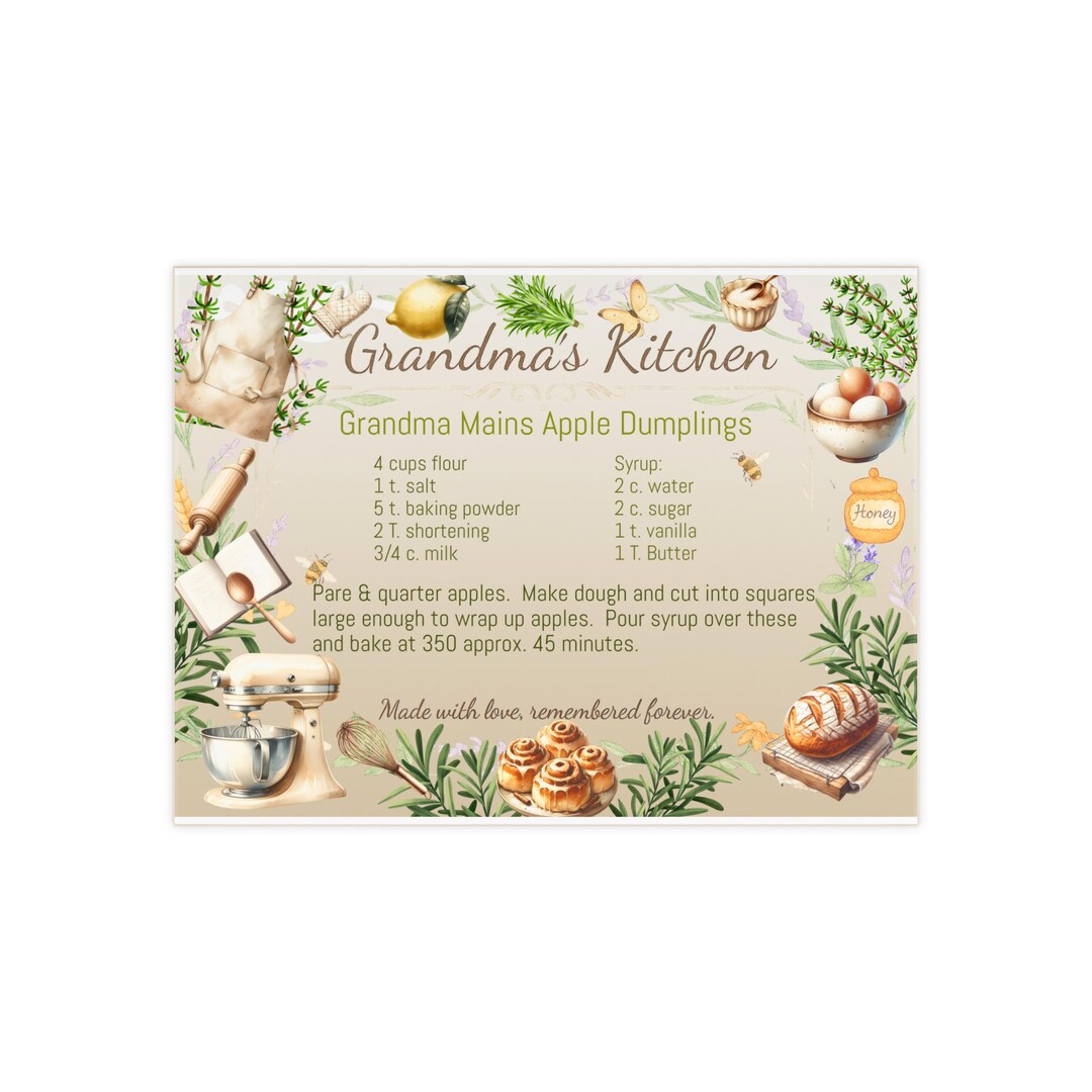 Ceramic Tile, Grandma's Recipe Keepsake Print, Handwritten Recipe Tile ...
