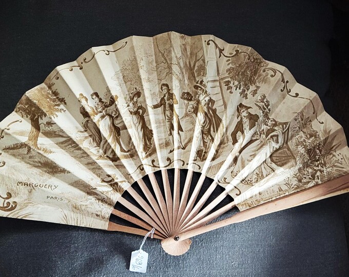 Antique Euphemera Paper Fans French Advertising Hand Fans 1890s- 1920 ...
