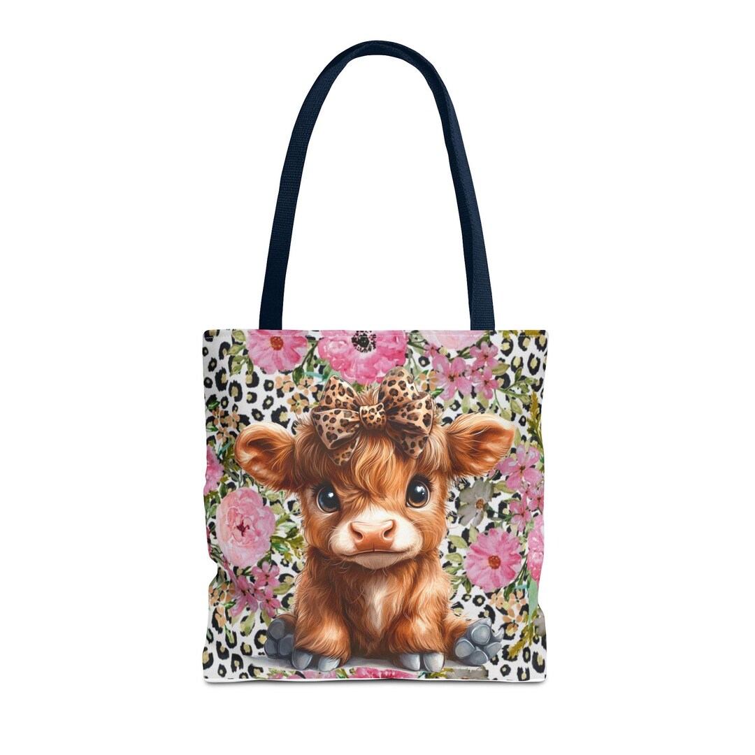 Highland Cow Tote Bag, Baby Accessories Bag, Adorable Cow Design, Baby ...