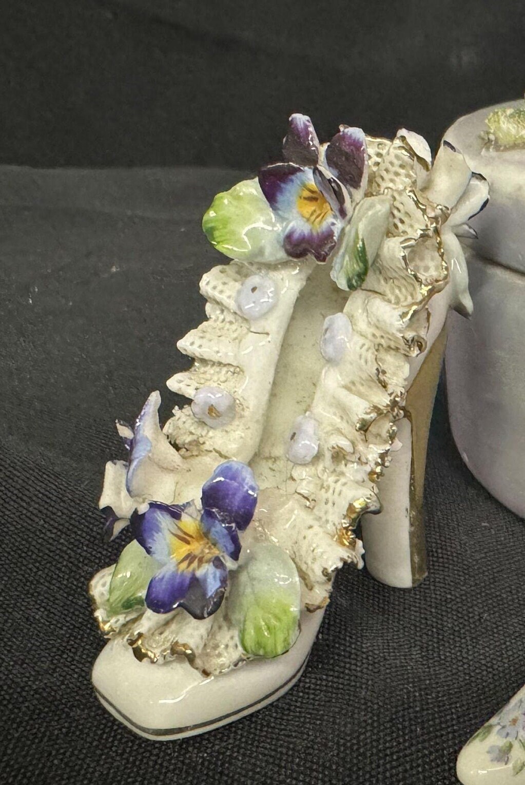 Vintage Porcelain Shoe Knick Knack Collectible - Etsy