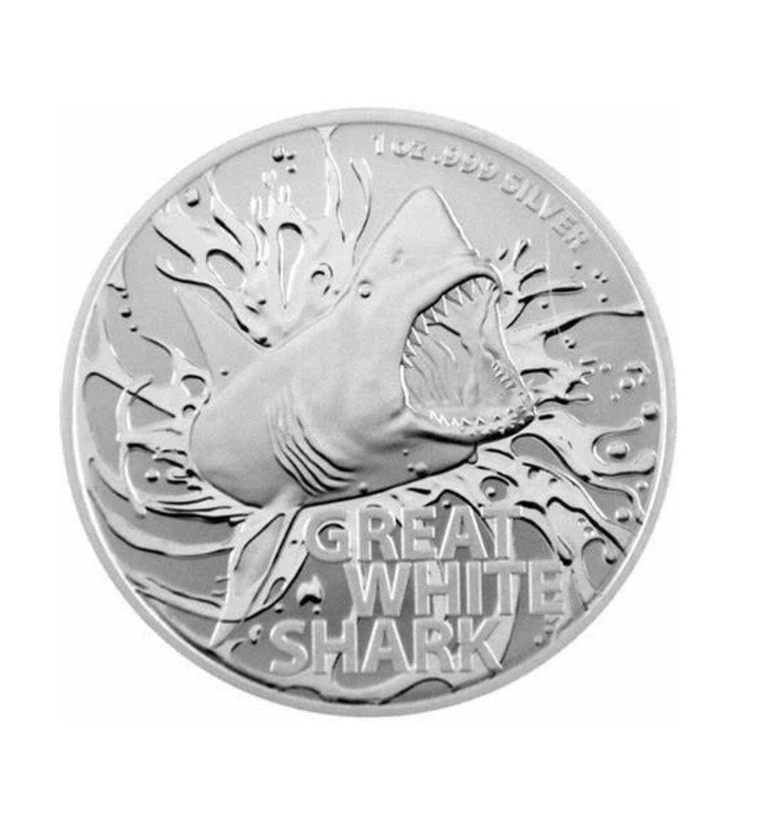 Coin Silver Dollar GREAT WHITE Shark 1 Oz Silver Collectible COIN ...