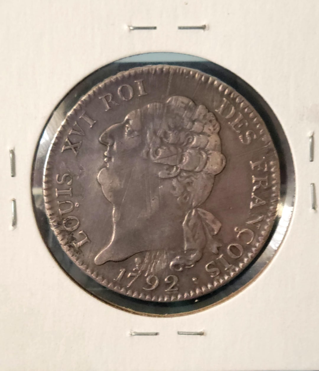 Silver ECU COIN 1792 French Republic Fine France Louis XVI Silver Ecu ...