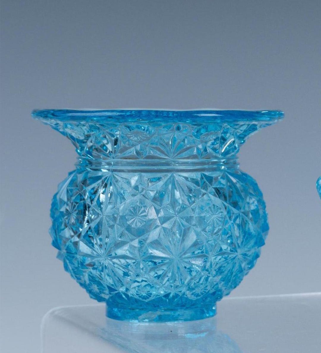 Vintage Glass Toothpick Holder Blue Bowl - Etsy