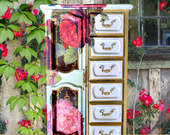 Gilded Jewelry Box Refurbished XXL Upcycled Painted Jewelry Storage ...