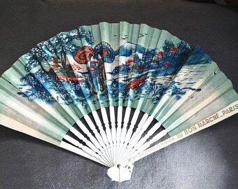 Antique Euphemera Paper Fans French Advertising Hand Fans 1890s- 1920 ...
