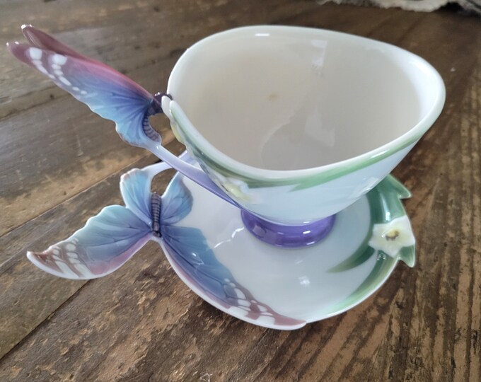 Franz Porcelain Tea Cup and Saucer - Etsy